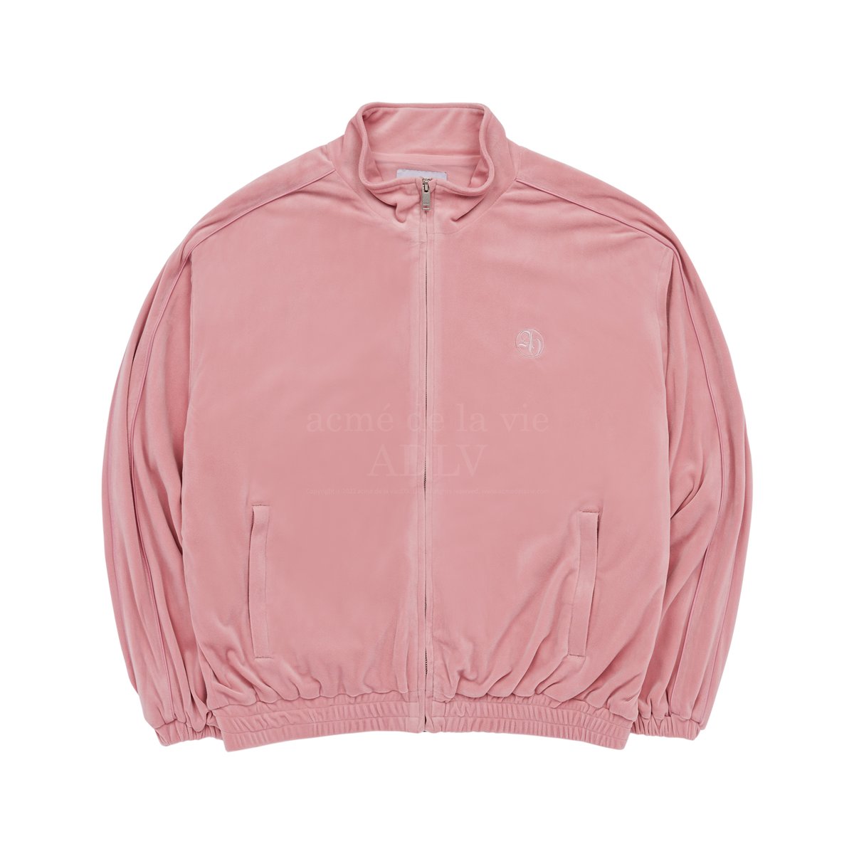 [아크메드라비] NEW SYMBOL LOGO VELOUR SET UP JACKET PINK 심볼 로고 벨루어 셋업 자켓 핑크 ...