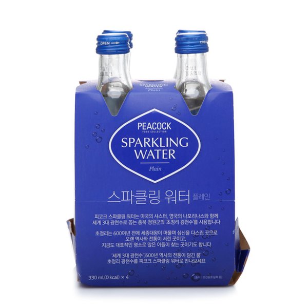 [PEACOCK] 스파클링 워터 플레인(330ml*4) 1320ml - SSG.COM