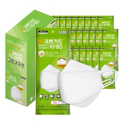 MAS 유한킴벌리 크린가드 KF80 마스크 끈조절 5중필터 25매 흰색 소형 - SSG.COM