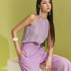 [딘트] E3050 히펠 꽈배기 홀터 슬리브리스 니트, 믿고 사는 즐거움 SSG.COM