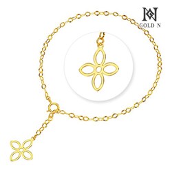 [골드앤] 14K 해피 플로리 한줄 팔찌 YG - SSG.COM