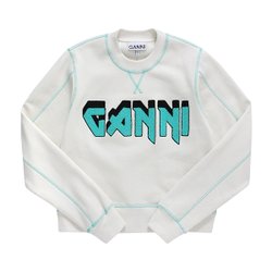 GANNI T3459 135 로고 여성 맨투맨 - SSG.COM