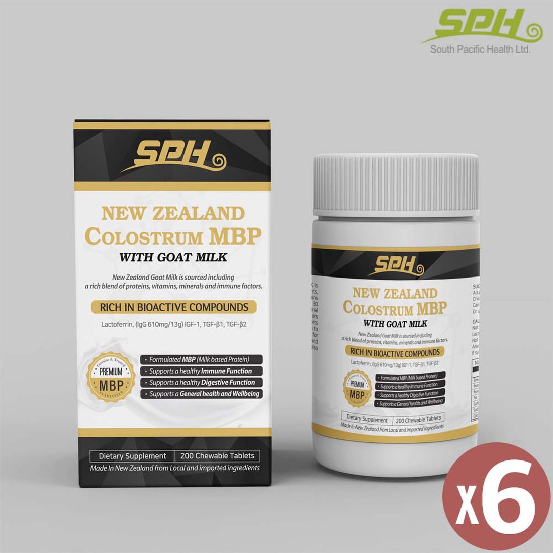 (6통) 뉴질랜드 SPH 산양초유 MBP 200 츄어블정, 믿고 사는 즐거움 SSG.COM