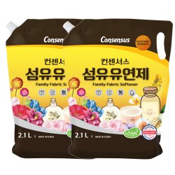 컨센서스 표준형 섬유유연제 베이비파우더 2.1L(리필) x2개 - SSG.COM