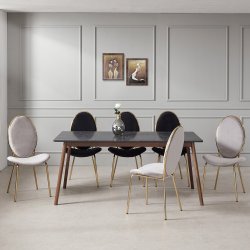 2개 SET 엘린까사 클레오파트라 골드 체어 벨벳 원단 화장대 식탁 예쁜 인테리어 의자 - SSG.COM