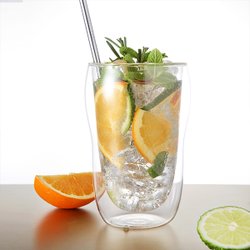 까르네 이중유리 쥬스컵 330ml 2P - SSG.COM