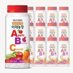 파스퇴르 100%유기농 야채농장 ABC주스190ml(12팩) - SSG.COM