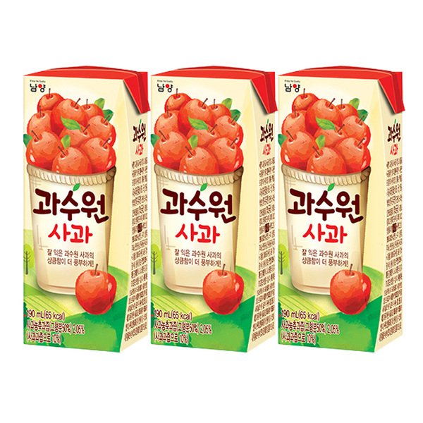 과수원 사과 190ml x 72팩 / 팩음료 팩쥬스 - SSG.COM