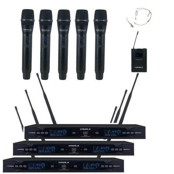 KANALS 교회 예배 무선 핸드마이크5 헤드셋1 BK-820N - SSG.COM