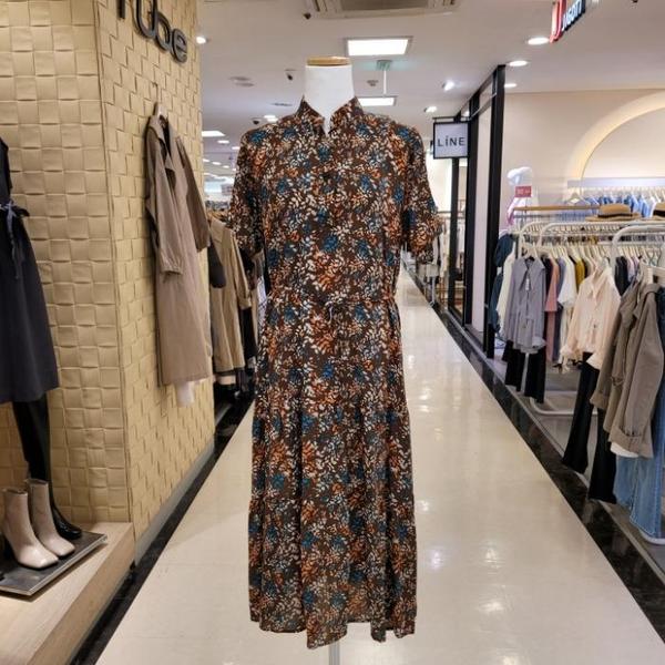 튜브 NC13 단추 나염 반팔 원피스 TUOW21632 (S6941091) - SSG.COM