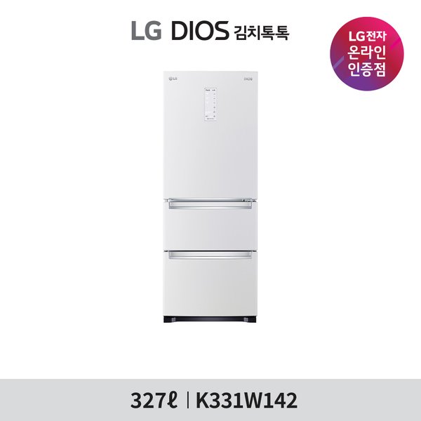 [공식판매점][LG전자] LG DIOS 김치톡톡 스탠드 김치냉장고 K331W142 (327L) - SSG.COM