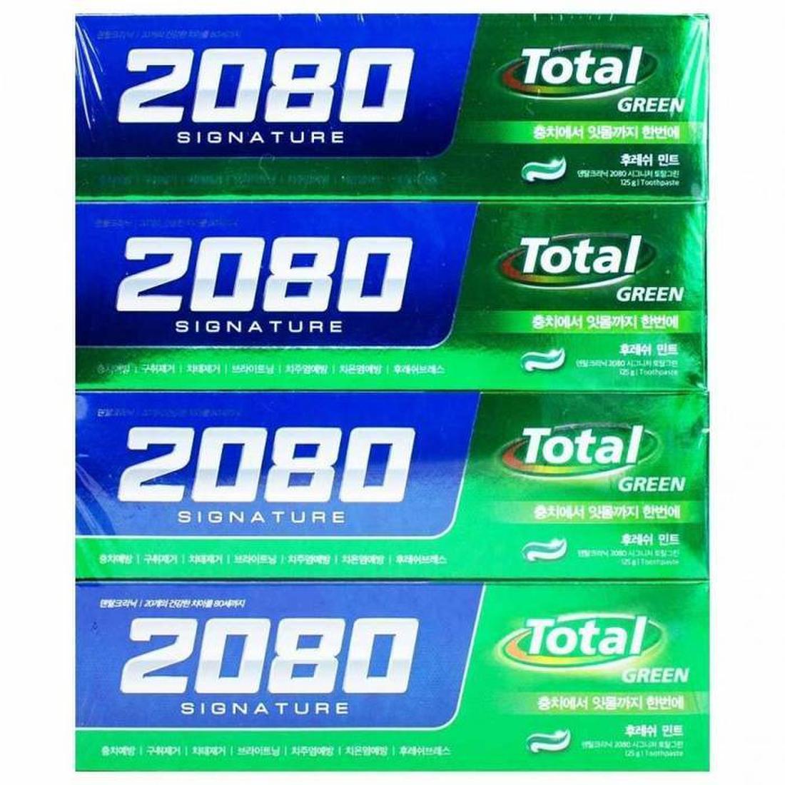 2080 시그니처 토탈그린 치약 125g x 4개-후레쉬민트향(391334) (S13532909), 믿고 사는 즐거움 SSG.COM