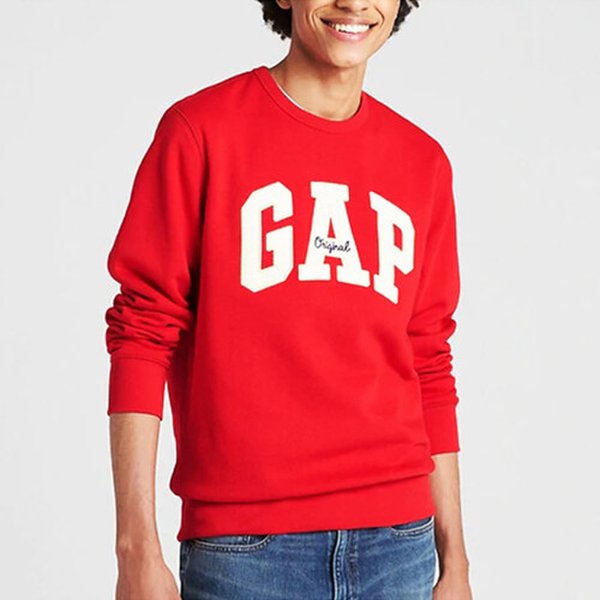 GAP 갭 맨투맨 안감 기모 긴팔티셔츠 111735 07 레드 남녀공용 - SSG.COM