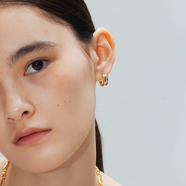 Two-tone Ring Earrings_VH24NNEA100M - SSG.COM