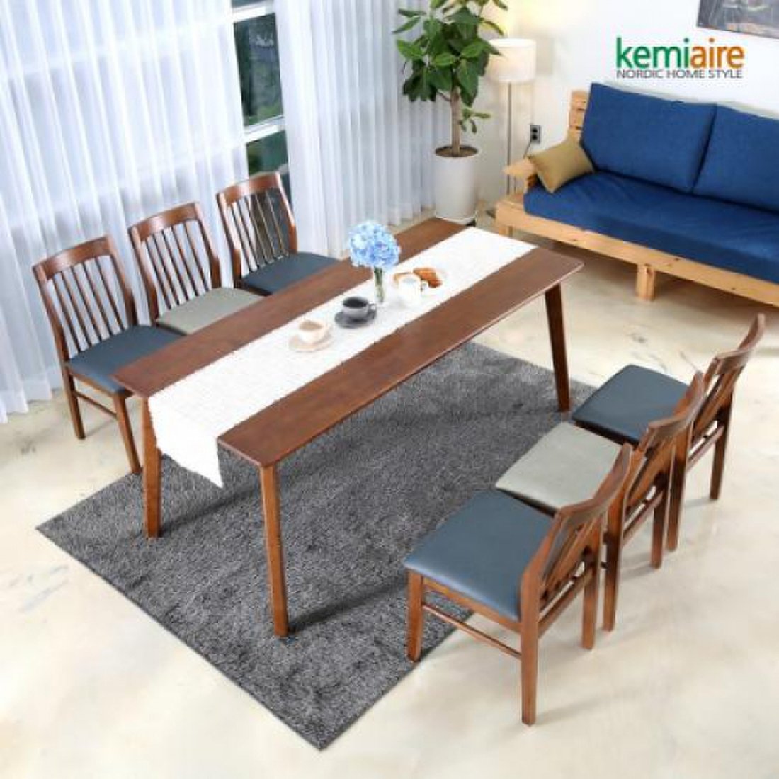 브레드 6인 원목식탁SET (의자형) KHD-672-케미에르[무료배송], 믿고 사는 즐거움 SSG.COM