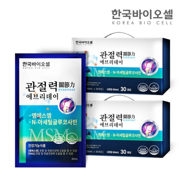 한국바이오셀 관절력 에브리데이 65mL x 60포 - SSG.COM