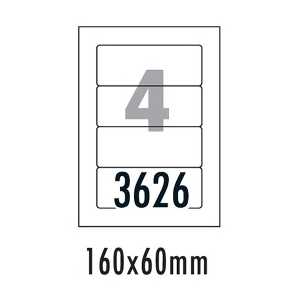 [0102403][폼텍] 화일인덱스용라벨 LQ-3626(20매/4칸/160x60mm) - SSG.COM