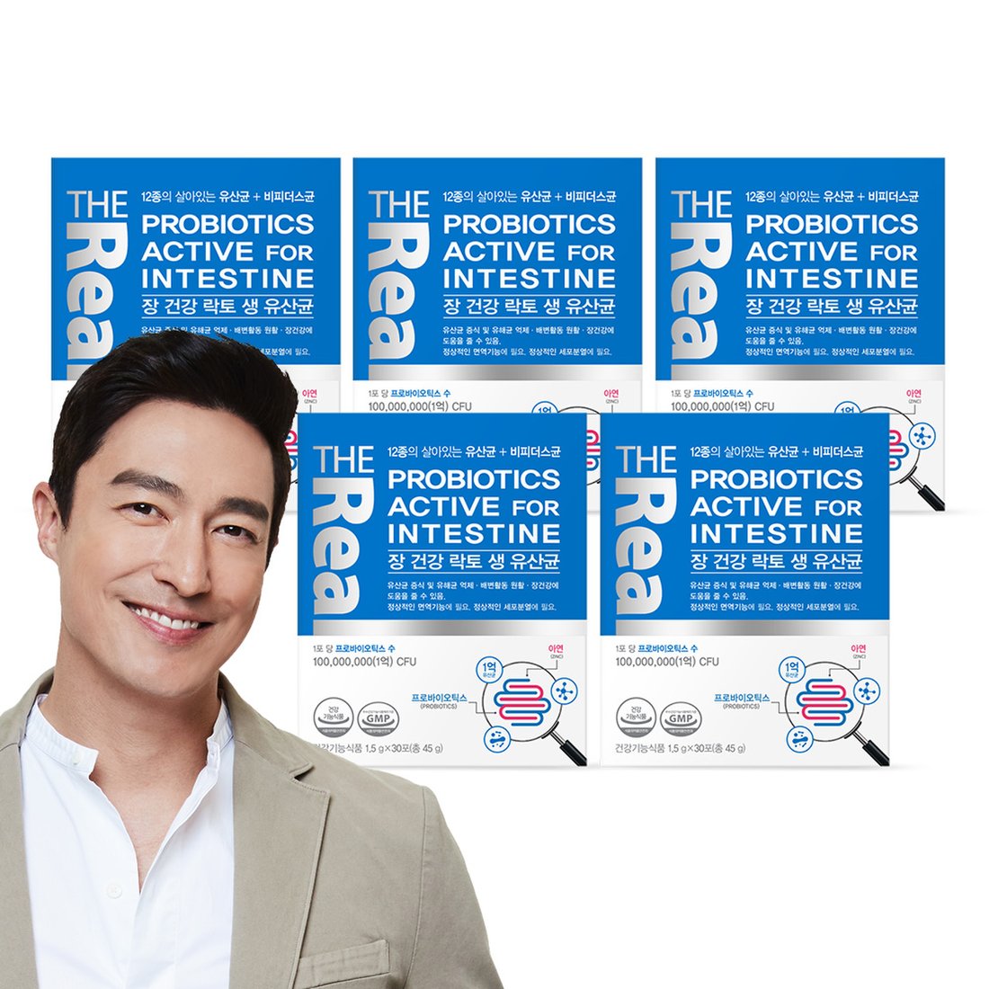 더리얼 장 건강 락토 생 유산균 [1.5g x 30포] x 5박스 5개월분, 믿고 사는 즐거움 SSG.COM