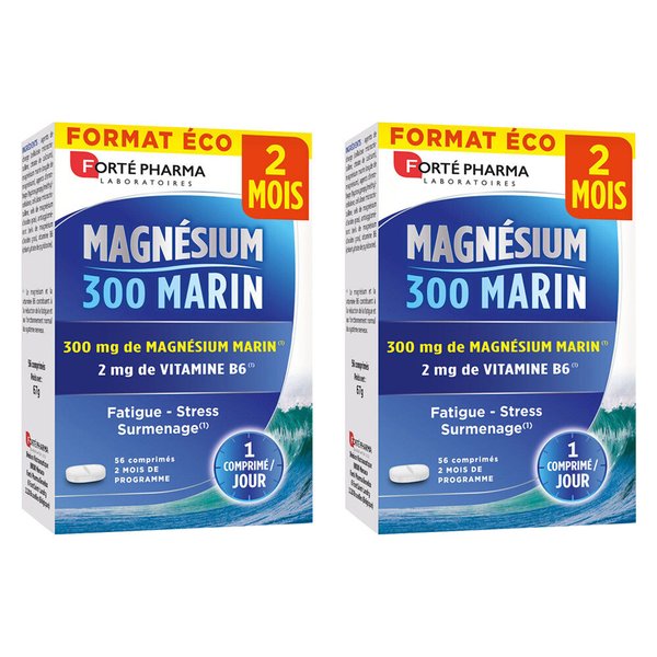 포르테 파마 마그네 300 해양 마그네슘 X 56정 2개 Forte Pharma Magne 300 Marine Magnesium ...