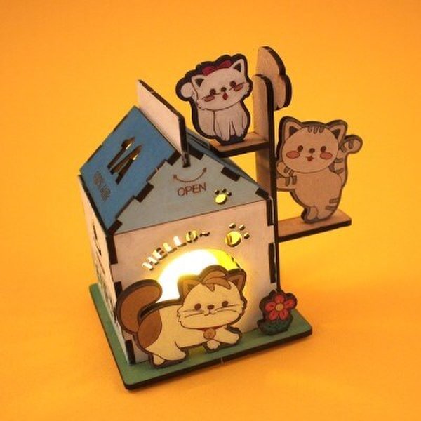 우드 DIY 조명 무드등 냥냥이네 LED 조명키트 만들기 MDF 펫하우스 - SSG.COM