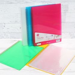 청운 Color Chip A4 40매 트윈스프링 클리어화일 5개 - SSG.COM