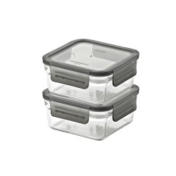 글라스락 스마트 오븐 정사각 1130ml 2조 (그레이) - SSG.COM