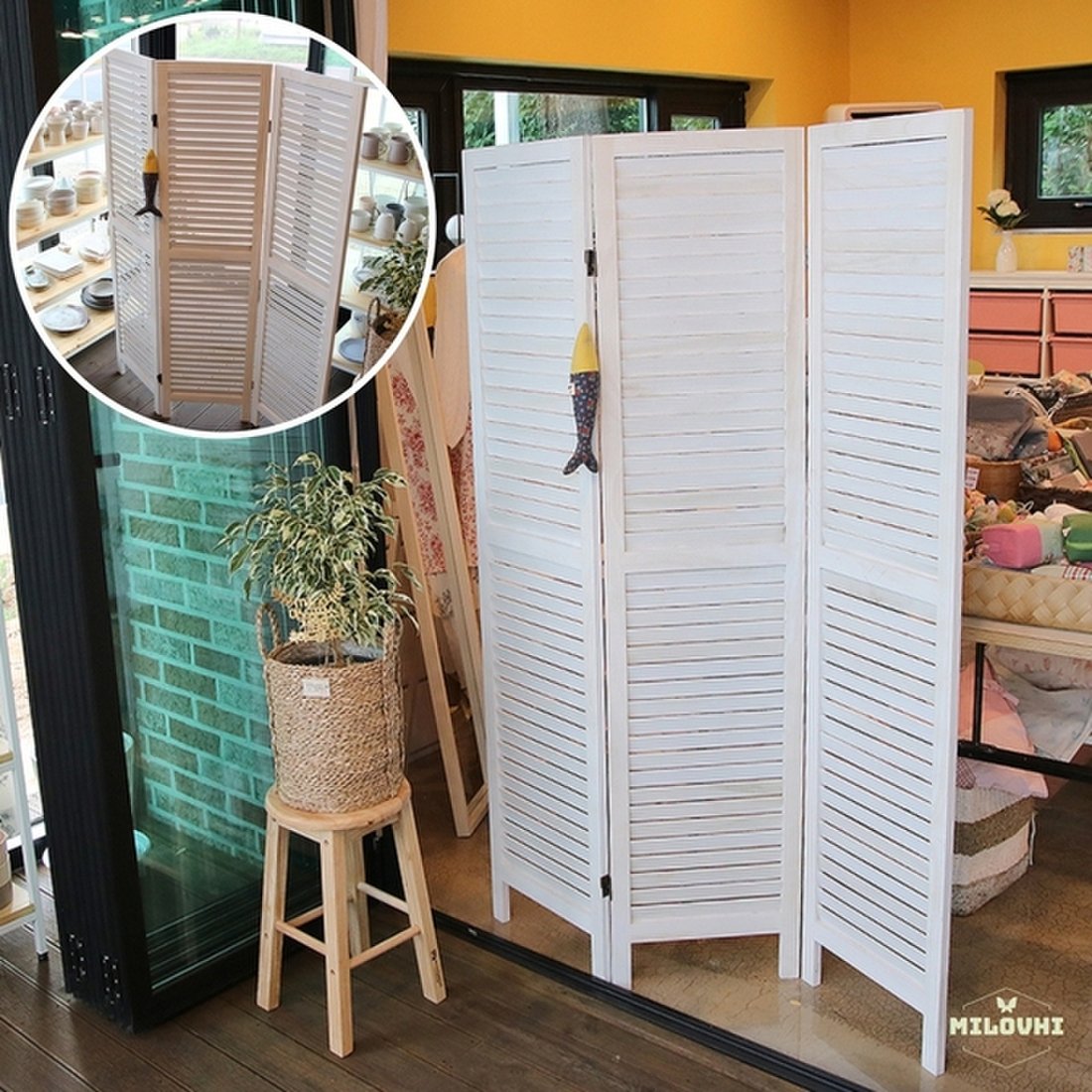 milovhi 접이식 파티션 3단 책상 칸막이 사무실 원룸 공간분리 현관 가벽 까페 파티션, 믿고 사는 즐거움 SSG.COM