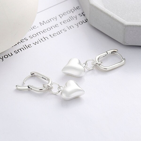 실버문925 실버925귀걸이 샬롯하트E024 원터치링 - SSG.COM