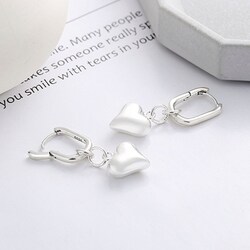 실버문925 실버925귀걸이 샬롯하트E024 원터치링 - SSG.COM