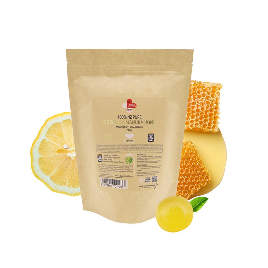 SPH 뉴질랜드 마누카꿀 프로폴리스 캔디 레몬맛 500g, 믿고 사는 즐거움 SSG.COM