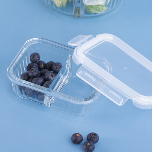 웨이브락 칸칸이 내열유리 밀폐용기 직사각 370ml(2칸) - SSG.COM