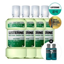 [그린티250ml증정] 리스테린 내추럴 그린티 마일드 750ml x4 - SSG.COM