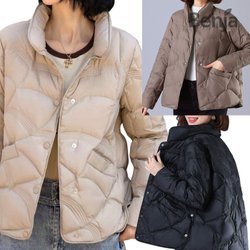 BENJA P5_2 물결패턴 오리털 덕다운 경량 패딩 카라점퍼 빅사이즈 가능 - SSG.COM