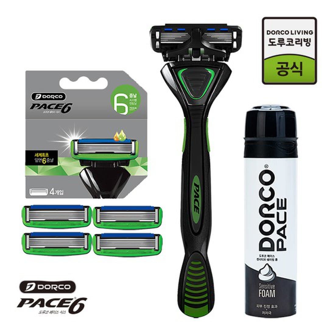 [도루코] 페이스6 6중날 면도기날2입+면도날4입+센서티브 쉐이빙폼 210ml, 믿고 사는 즐거움 SSG.COM
