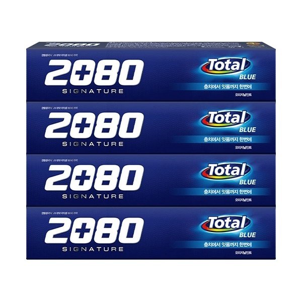 덴탈클리닉 2080 시그니처 토탈블루 치약 (125g/4입) - SSG.COM