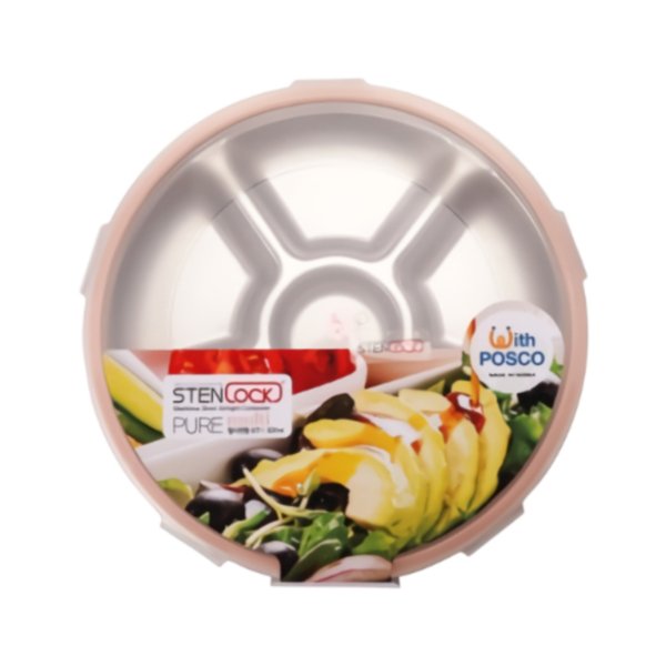스텐락 퓨어 멀티 스텐 찬통 나눔 밀폐용기 칸칸이 원형 찬합 4호 920ml - SSG.COM