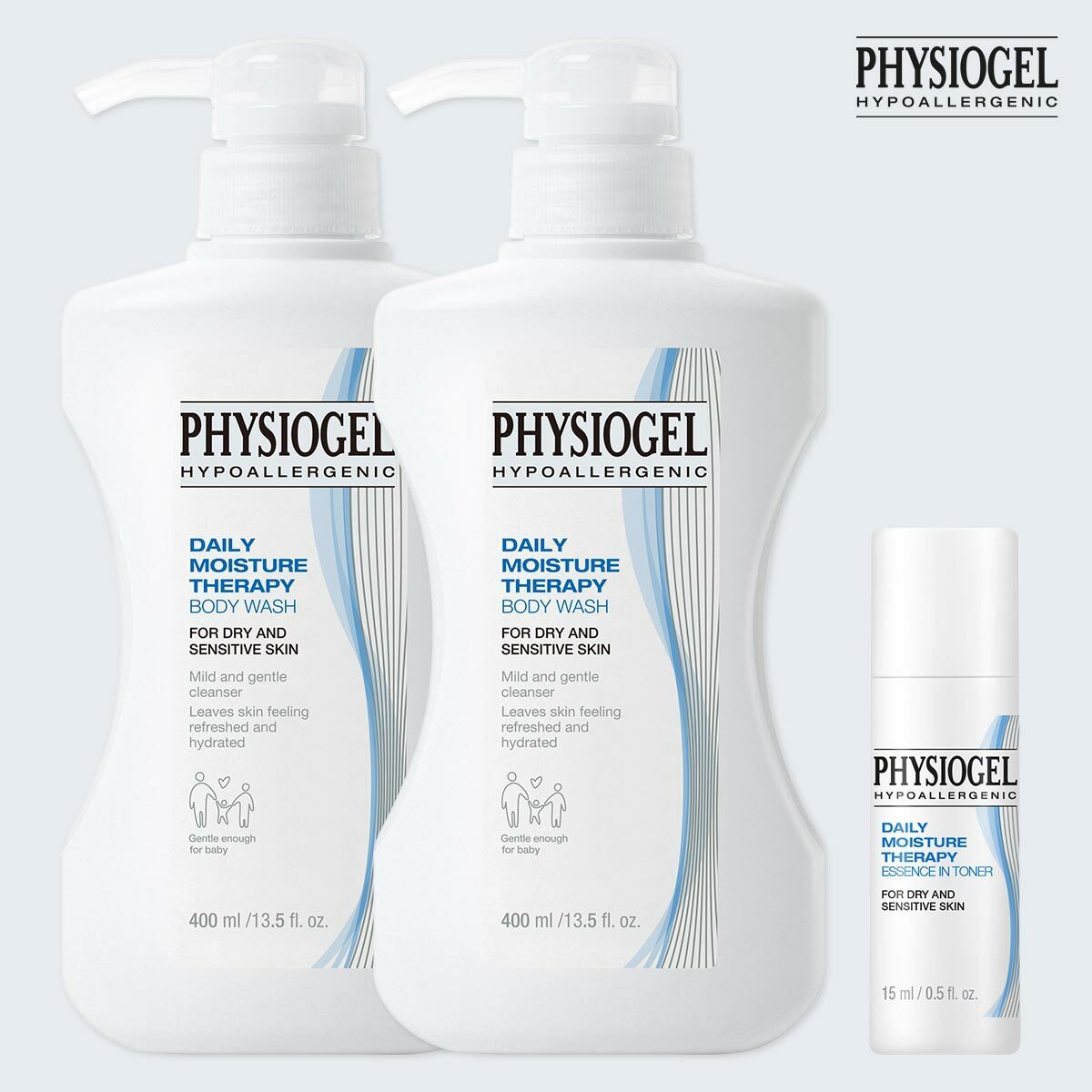 (피지오겔) DMT 바디워시 400ml x 2개 + DMT 에센스인토너 15ml - SSG.COM