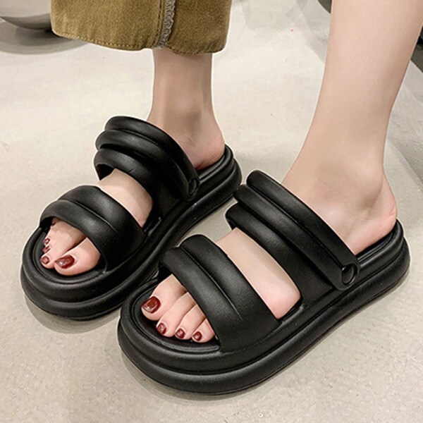 여름슬리퍼 여성 슬리퍼 샌들 통굽 경량 실내외 키높이슬리퍼 EVA - SSG.COM