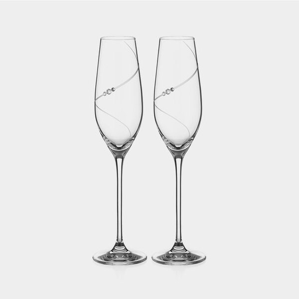 Diamante 스와로브스키 와인잔 실루엣 샴페인 (210ml) 2P - SSG.COM