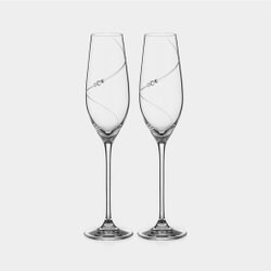 Diamante 스와로브스키 와인잔 실루엣 샴페인 (210ml) 2P - SSG.COM