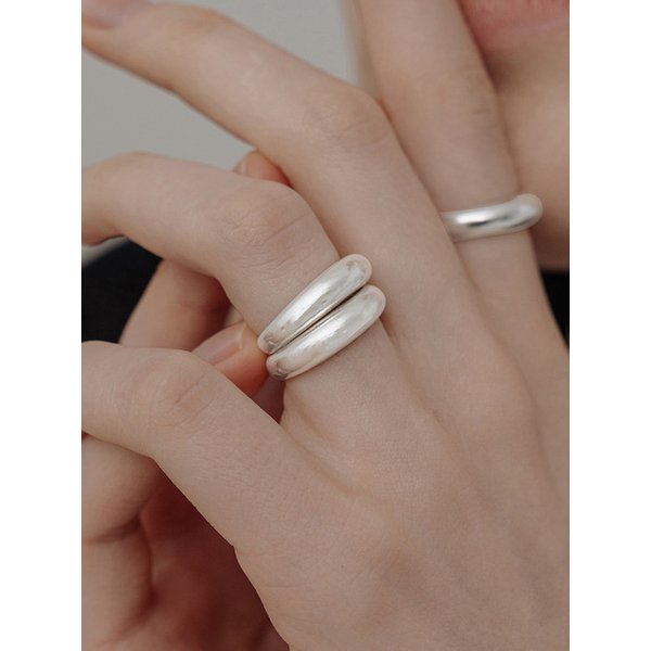 [Silver925] 096 Semi Matte Bulging Silver Ring - SSG.COM