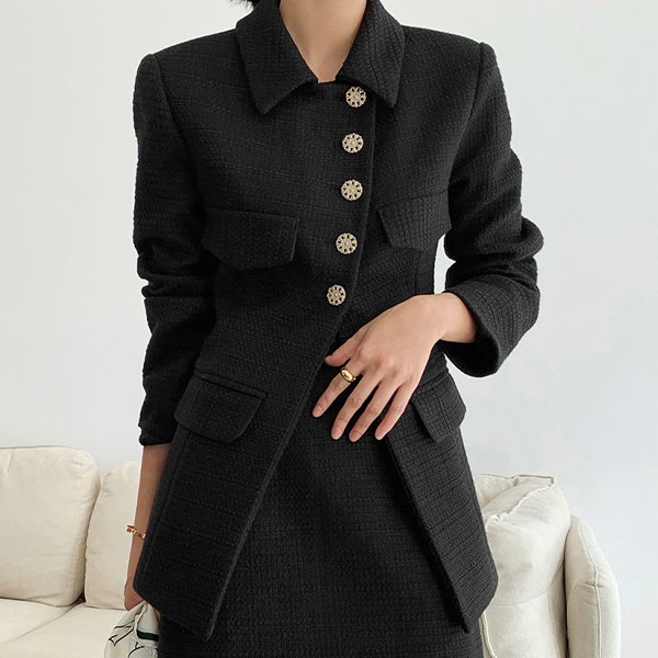 (뮬랑) 오디아 트위드 사선자켓[자켓CYW20] - SSG.COM