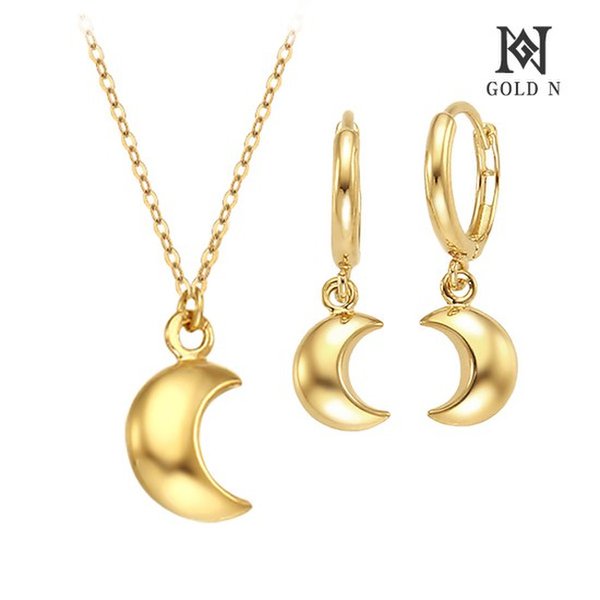 14K 뉴문 목걸이+뉴문엔젤 귀걸이 YG 세트 - SSG.COM