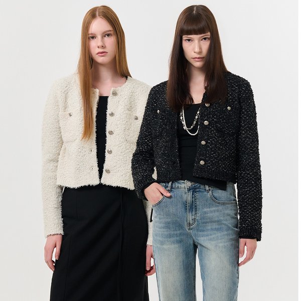 WOMAN 부클 트위드 니트 자켓 [3COL] / WBD3L09508 - SSG.COM