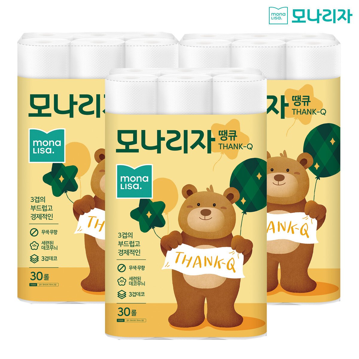 모나리자 땡큐 30m*30롤 x 3팩 - SSG.COM