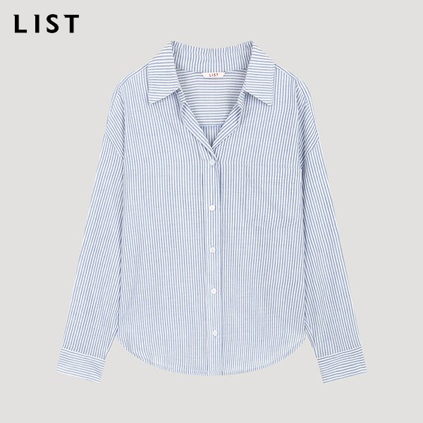 루즈핏 스트라이프 셔츠_TWWSTO62070_BL - SSG.COM