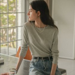 Modal basic slim t-shirt_Melange - SSG.COM