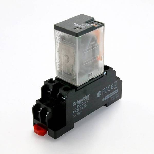 슈나이더 릴레이 미니어쳐 직류 계전기 Schneider Electric DC 전용 소켓 포함 Relay/12VDC 24VDC 2 ...