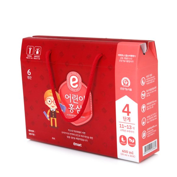 [이마트] 어린이 홍삼 4단계(20ml*30포) 600ml - SSG.COM