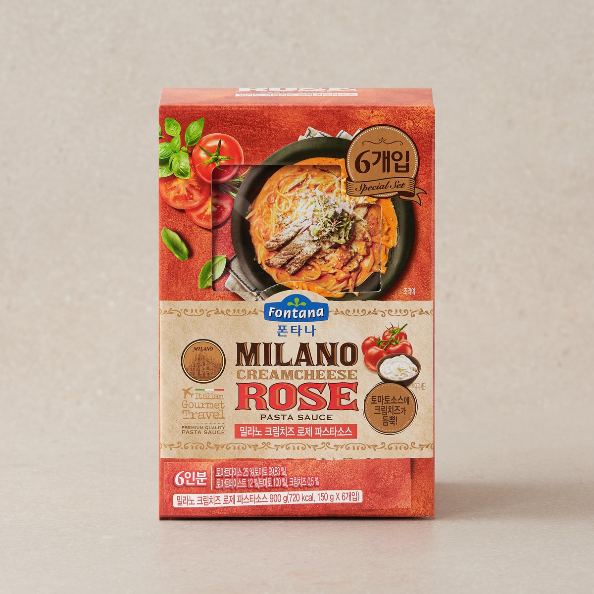 폰타나 밀라노 크림치즈 로제 파스타소스 150gX6개입 기획 - SSG.COM